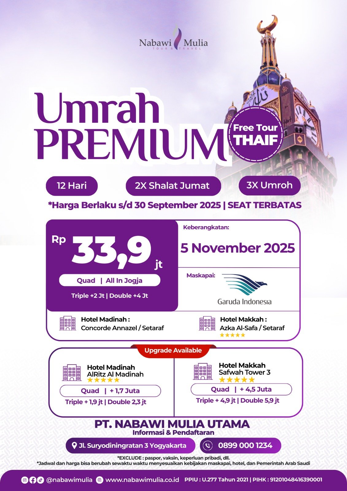 Paket Umrah Bulan November 2025 | Nabawi Mulia - Biro Umrah Jogja dan ...